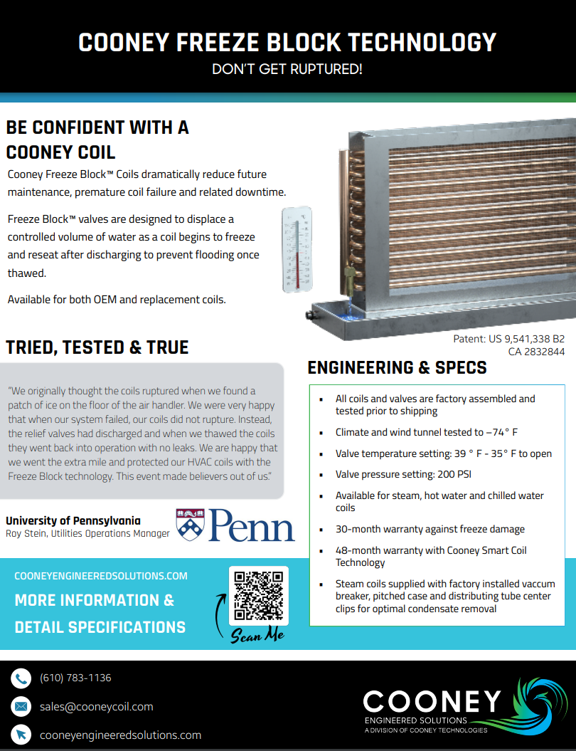 Freeze Block Brochure | Cooney Coil & Energy